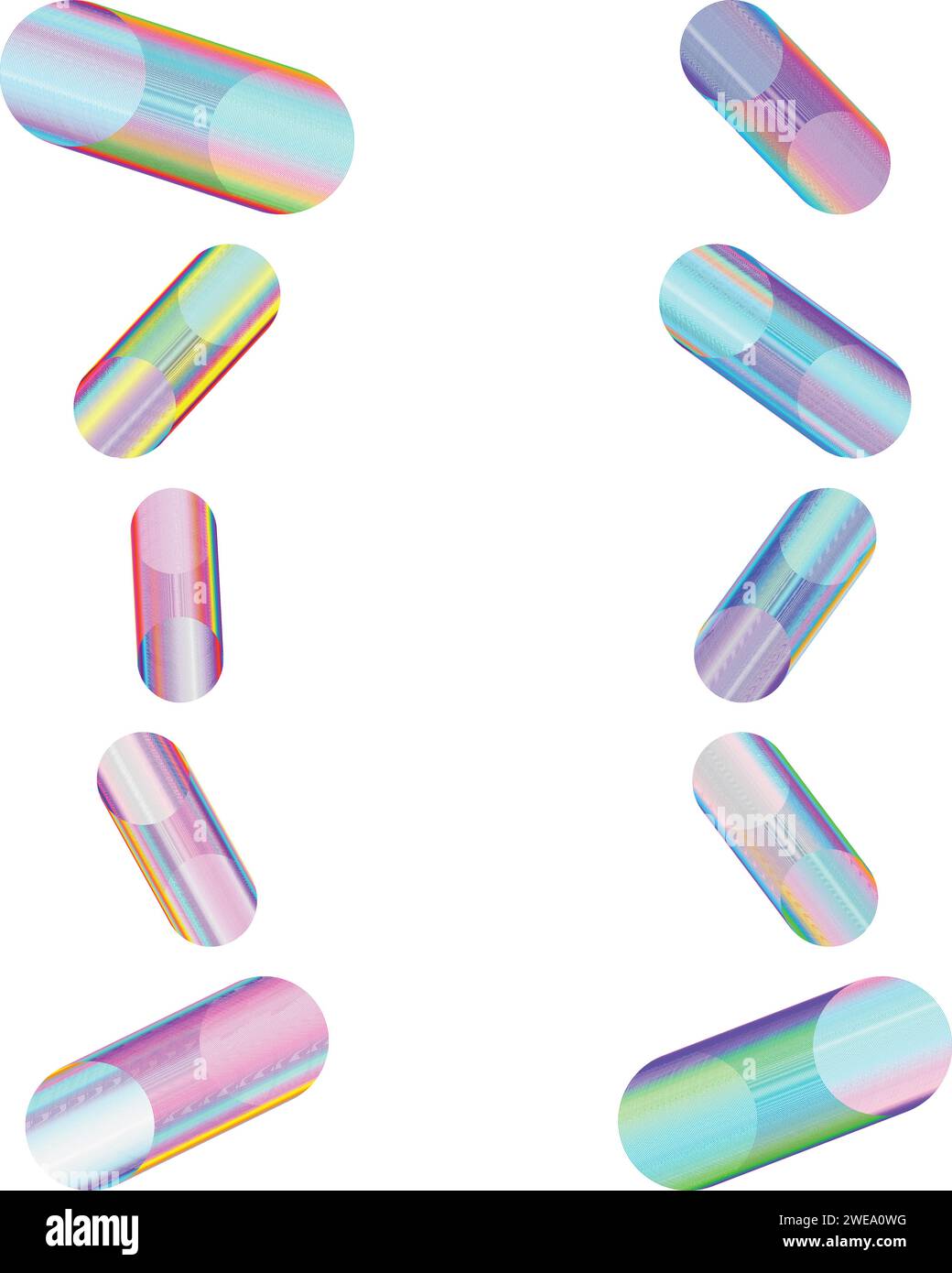 An abstract cut out futuristic gradient shape design element bundle ...