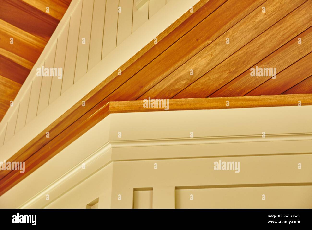 Wooden interior beams hi-res stock photography and images - Alamy