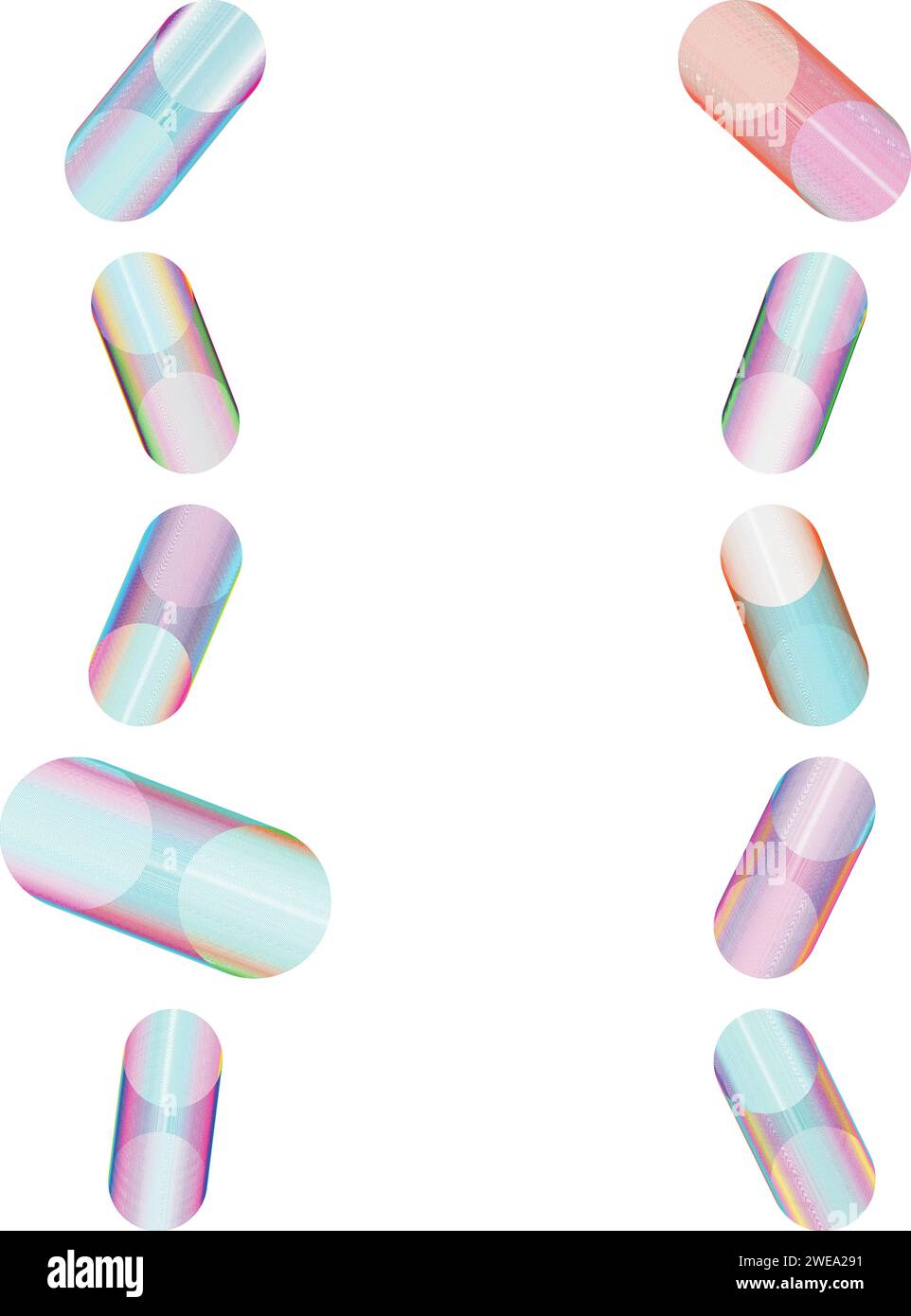 An abstract cut out futuristic gradient shape design element bundle ...