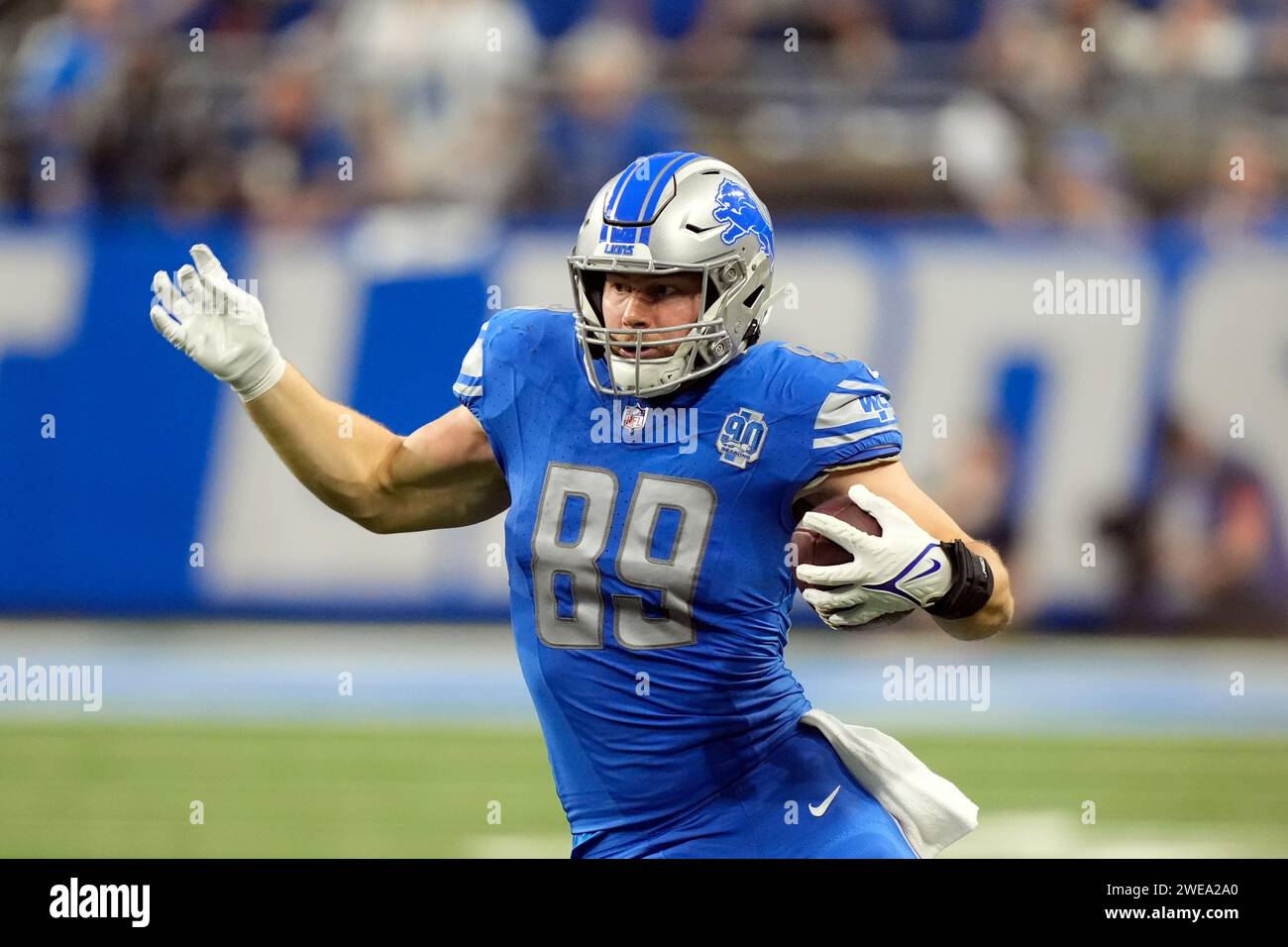 Detroit Lions tight end Brock Wright plays during the NFL football NFC ...