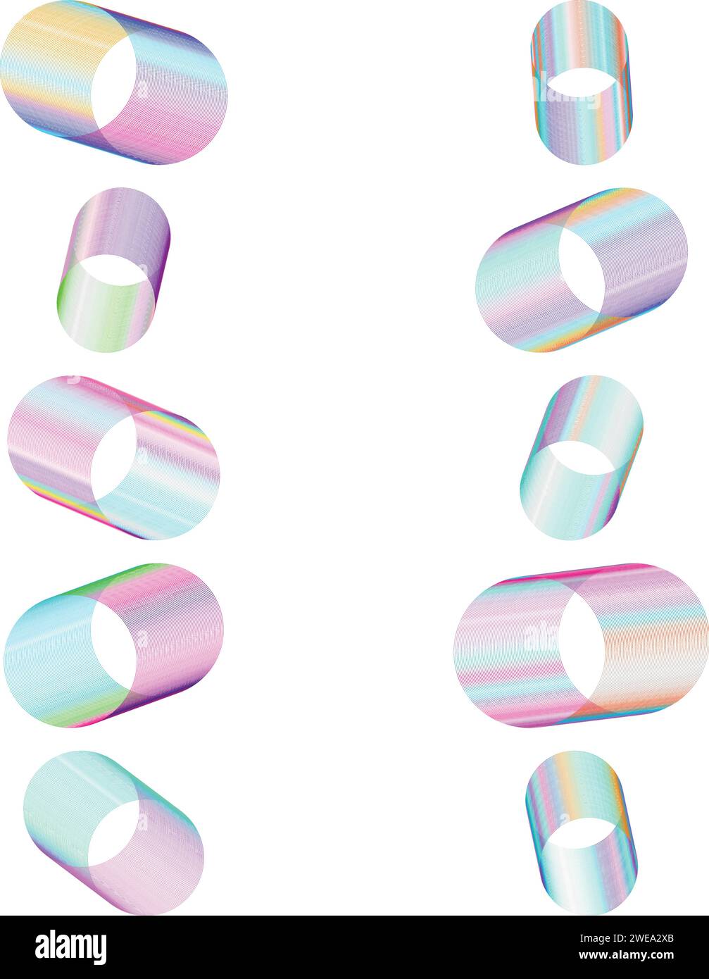 An abstract cut out futuristic gradient shape design element bundle ...