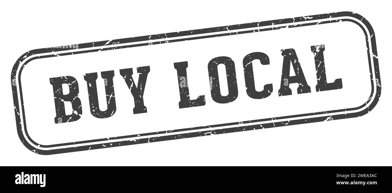 buy local stamp. buy local rectangular stamp isolated on white ...