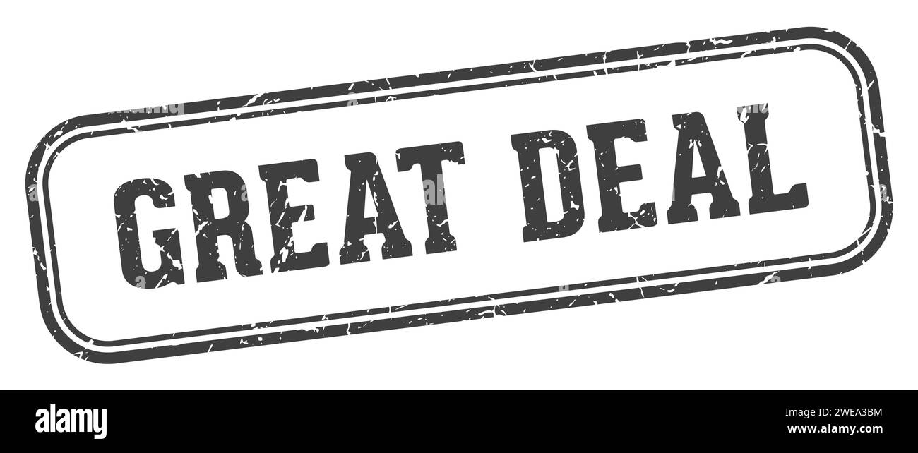 great deal stamp. great deal rectangular stamp isolated on white ...