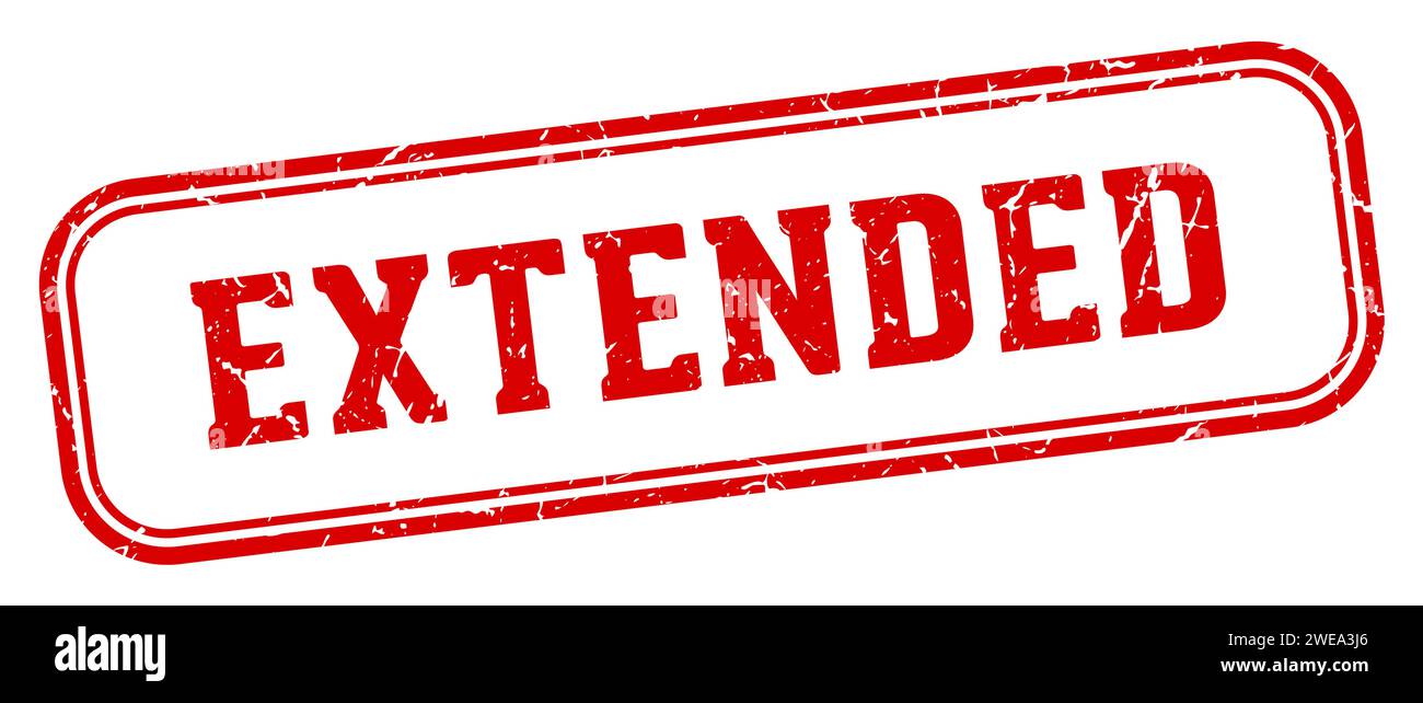 extended stamp. extended rectangular stamp isolated on white background ...