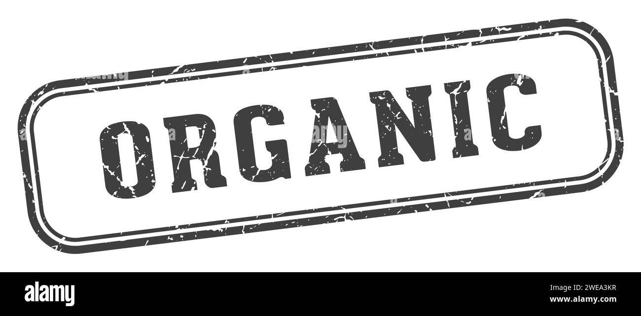 organic stamp. organic rectangular stamp isolated on white background ...