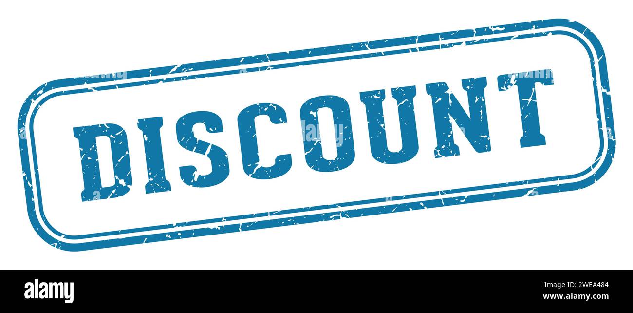 discount stamp. discount rectangular stamp isolated on white background ...