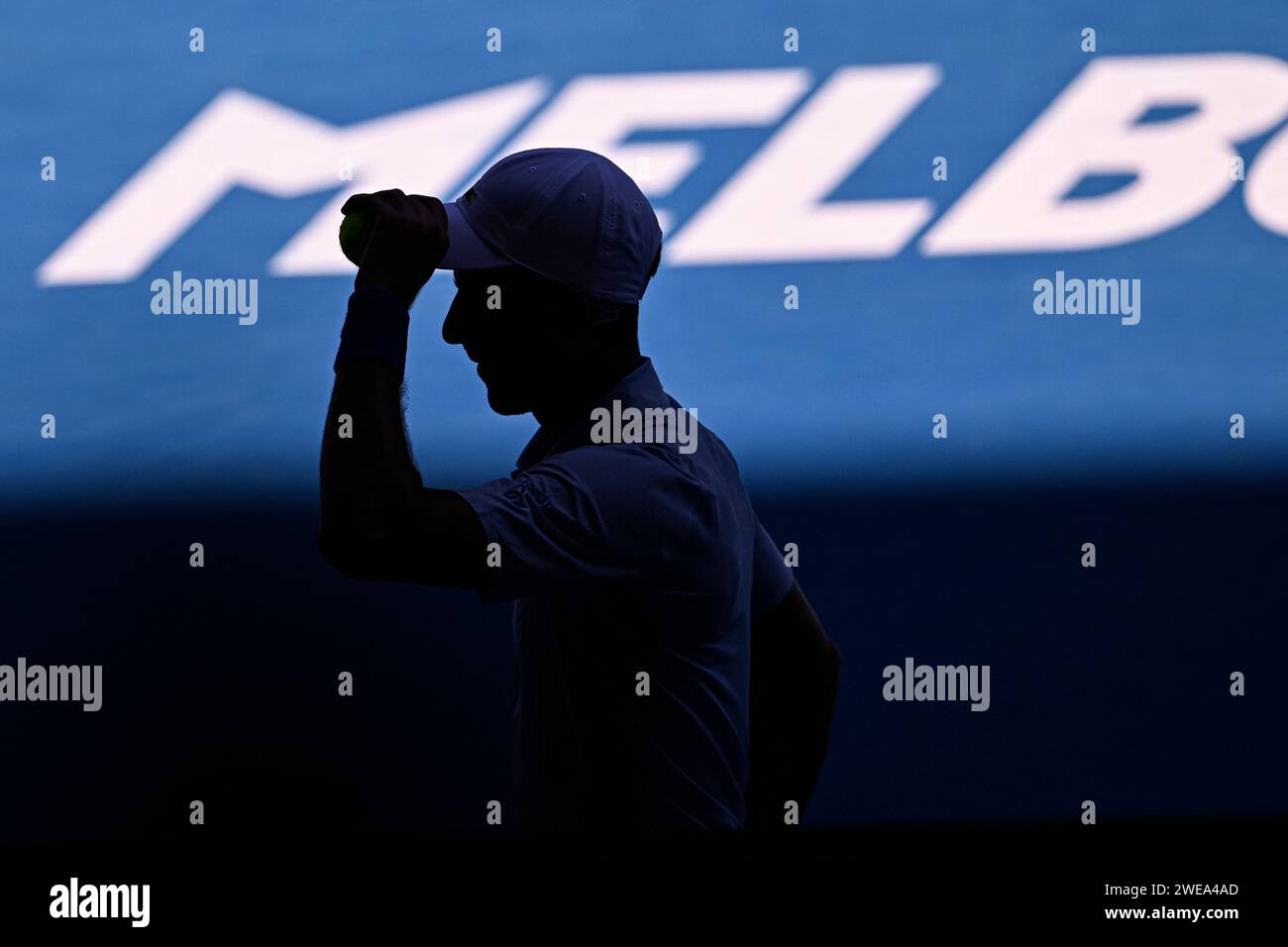 Novak Djokovic in the dark shadows (illustration of shadow silhouette ...