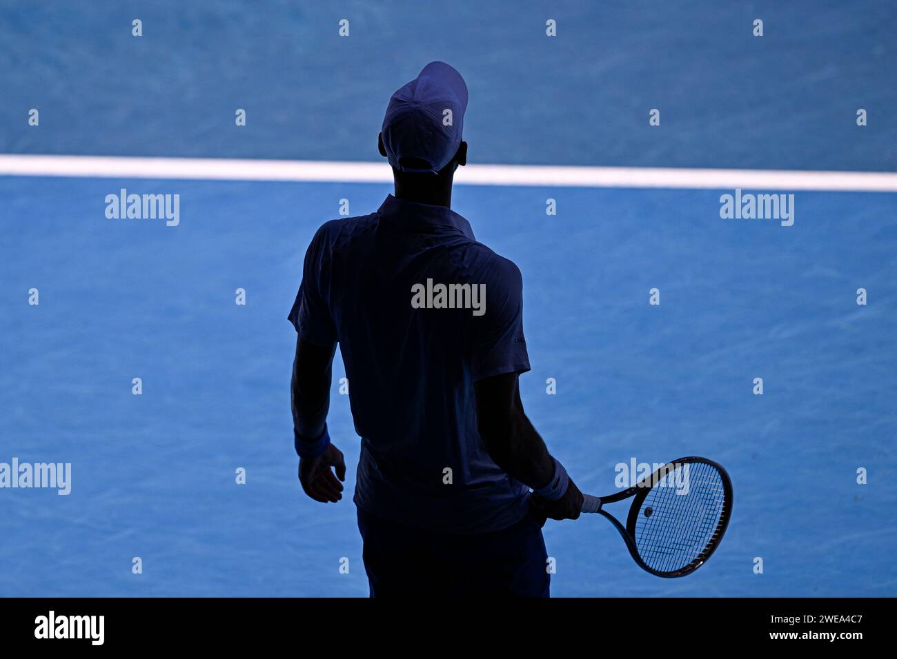 Novak Djokovic in the dark shadows (illustration of shadow silhouette ...
