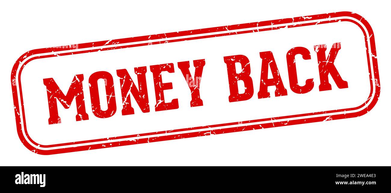 money back stamp. money back rectangular stamp isolated on white ...