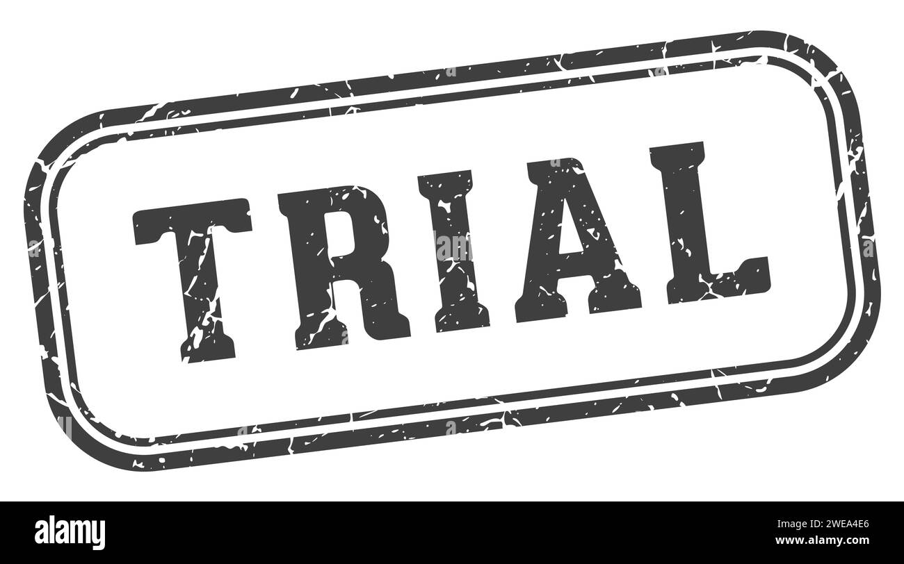 trial stamp. trial rectangular stamp isolated on white background Stock ...