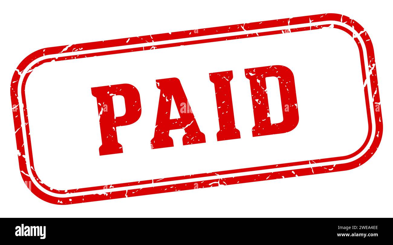 paid stamp. paid rectangular stamp isolated on white background Stock Vector Image & Art - Alamy