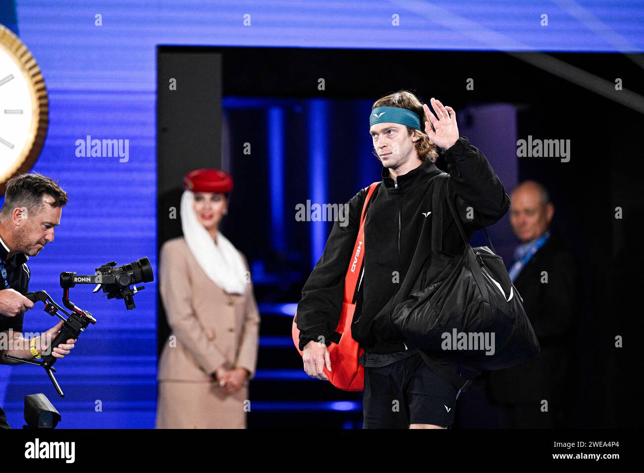 Melbourne, Australia. 23rd Jan, 2024. Andrey Rublev during the ...