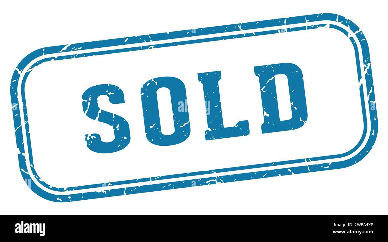 sold stamp. sold rectangular stamp isolated on white background Stock ...