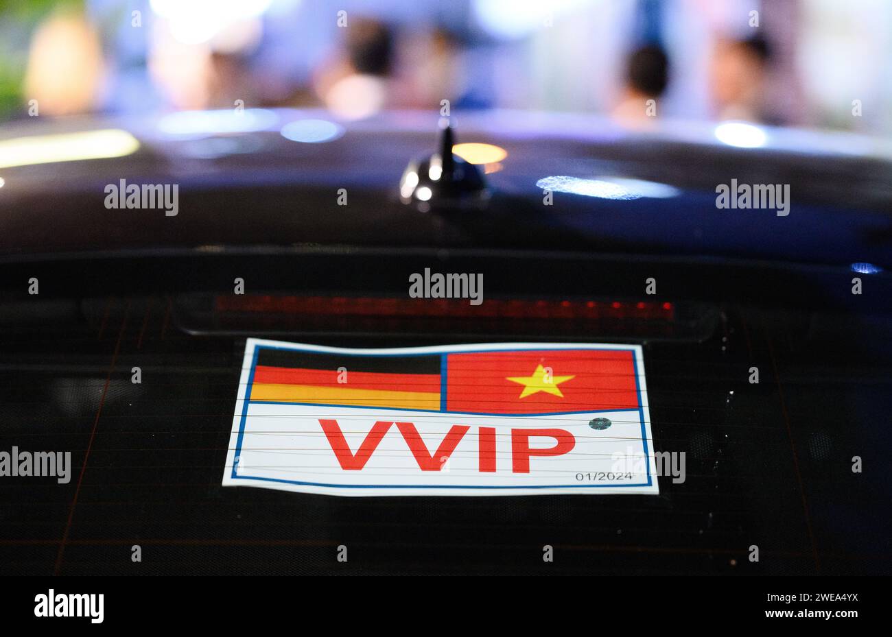 24 January 2024, Vietnam, Ho-Chi-Minh-Stadt (saigon): "VVIP" is written ...
