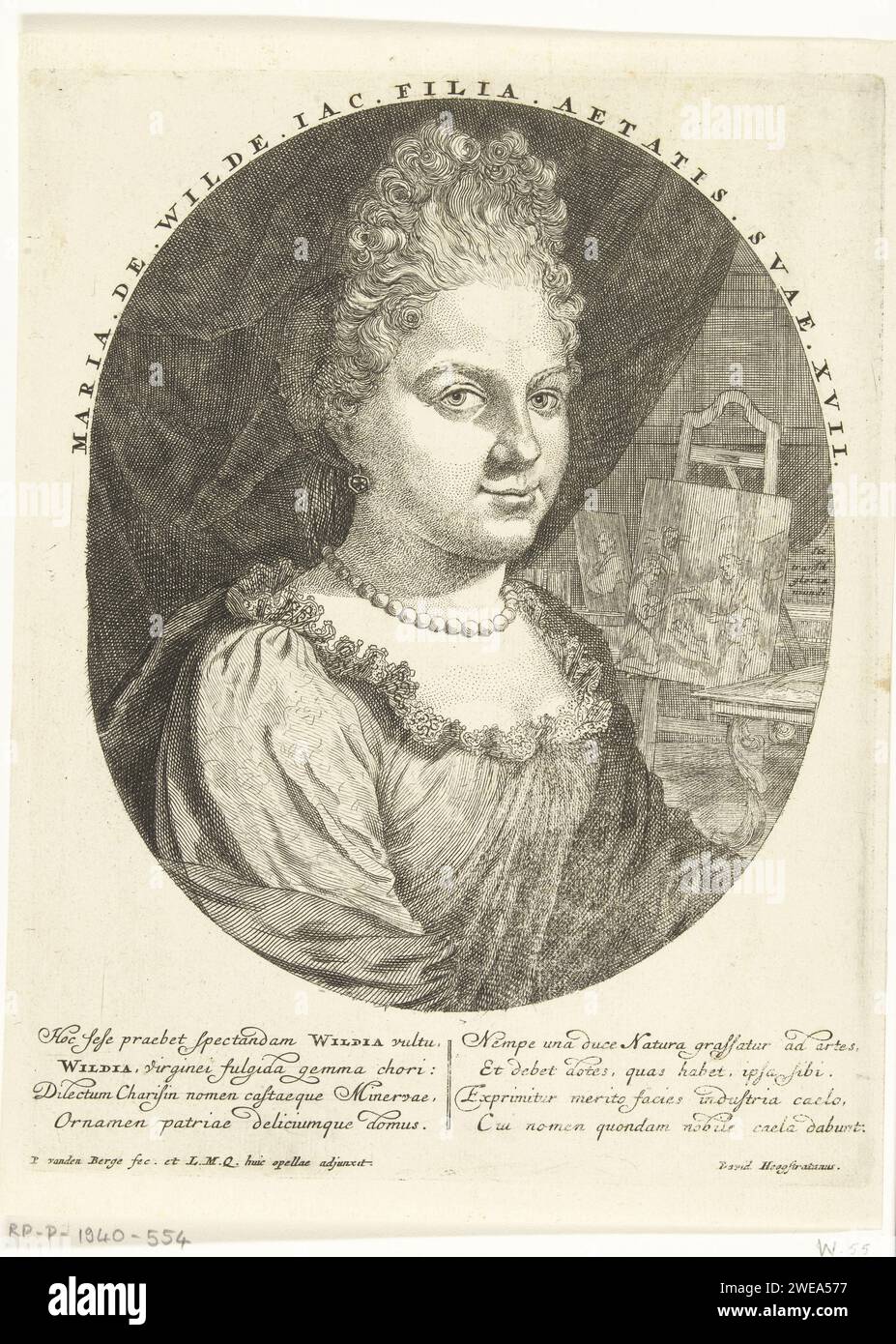 Portrait of Maria de Wilde at the age of 17, Pieter van den Berge, 1699 ...