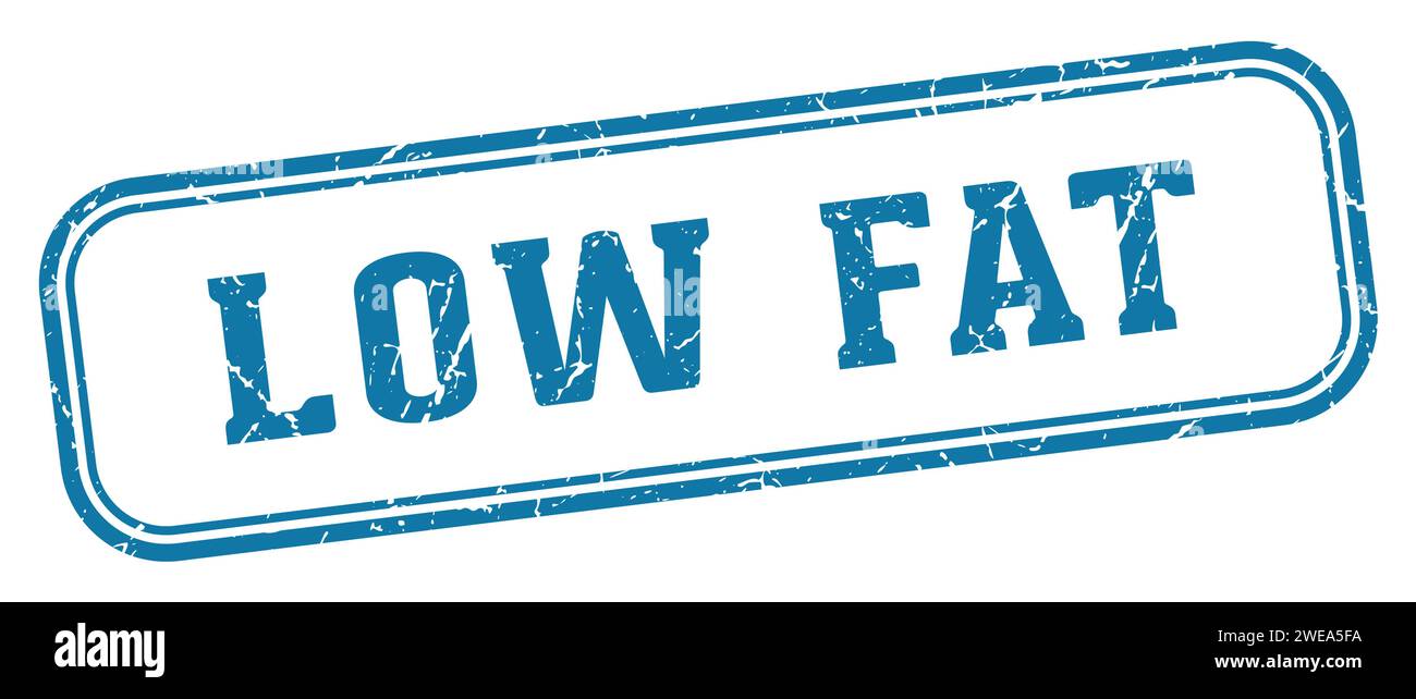 low fat stamp. low fat rectangular stamp isolated on white background ...