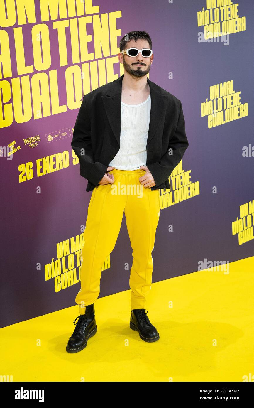 Madrid, Spain. 23rd Jan, 2024. Jau Fornes during premiere of 'Un Mal ...