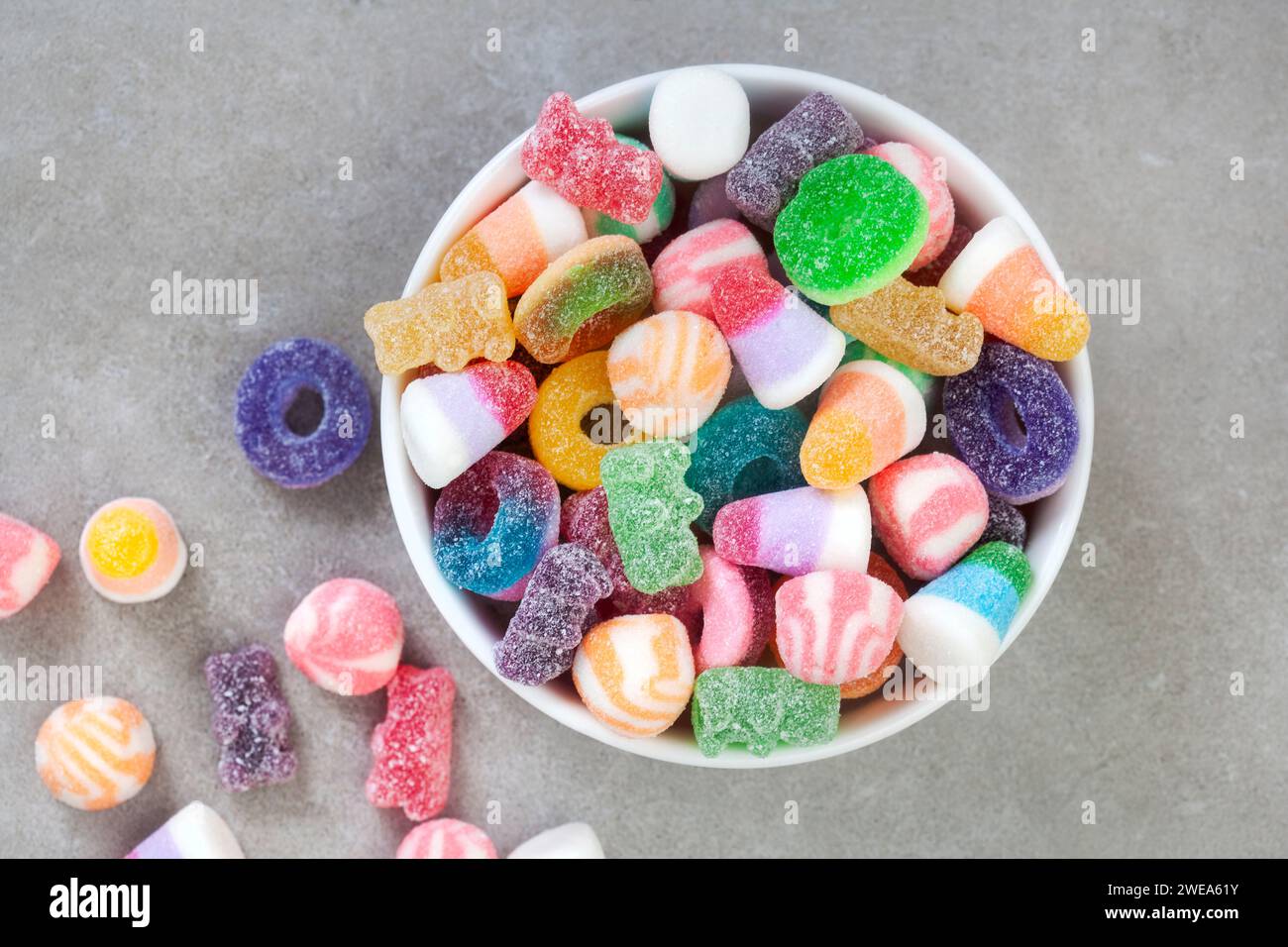 Gummy candy rainbow hi-res stock photography and images - Alamy