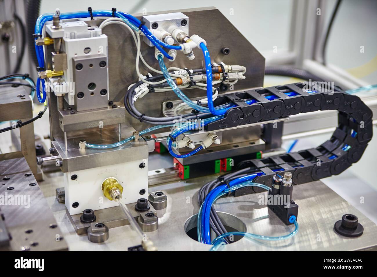 Precision Engineered Industrial Machinery Close-Up Stock Photo - Alamy