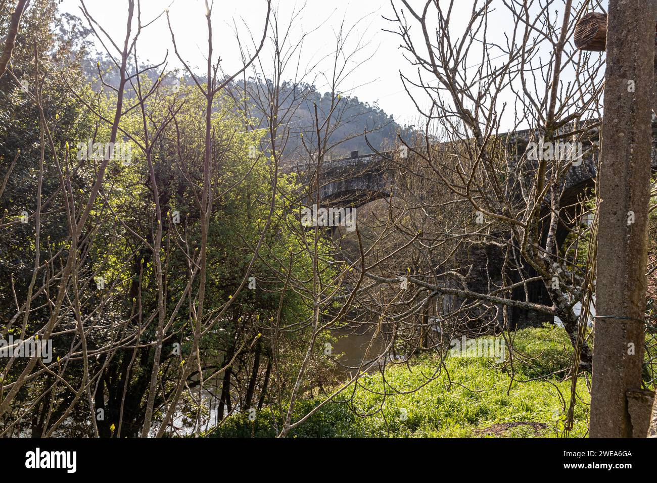 A Ponte Ulla, Spain. Rural landscape in a traditional village in ...