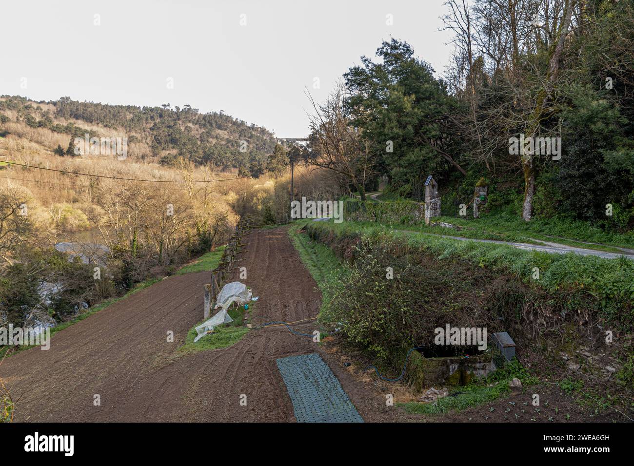 A Ponte Ulla, Spain. Rural landscape in a traditional village in ...