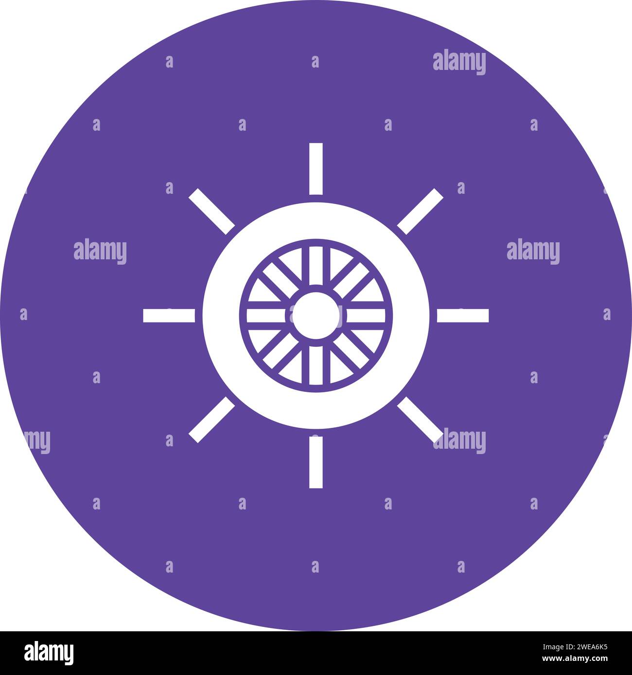 Boat's Wheel icon vector image Stock Vector Image & Art - Alamy