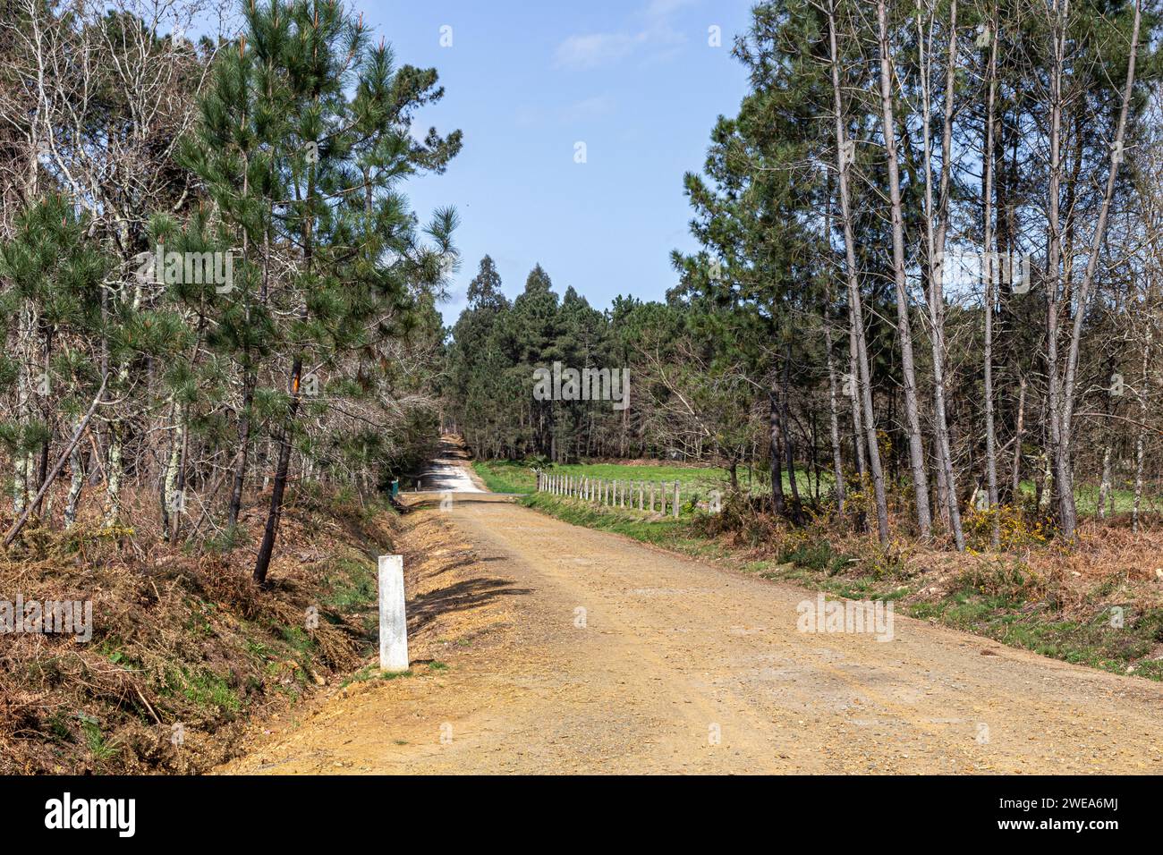 A Ponte Ulla, Spain. Rural landscape in a traditional village in ...