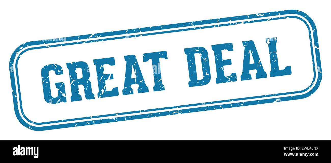 great deal stamp. great deal rectangular stamp isolated on white ...
