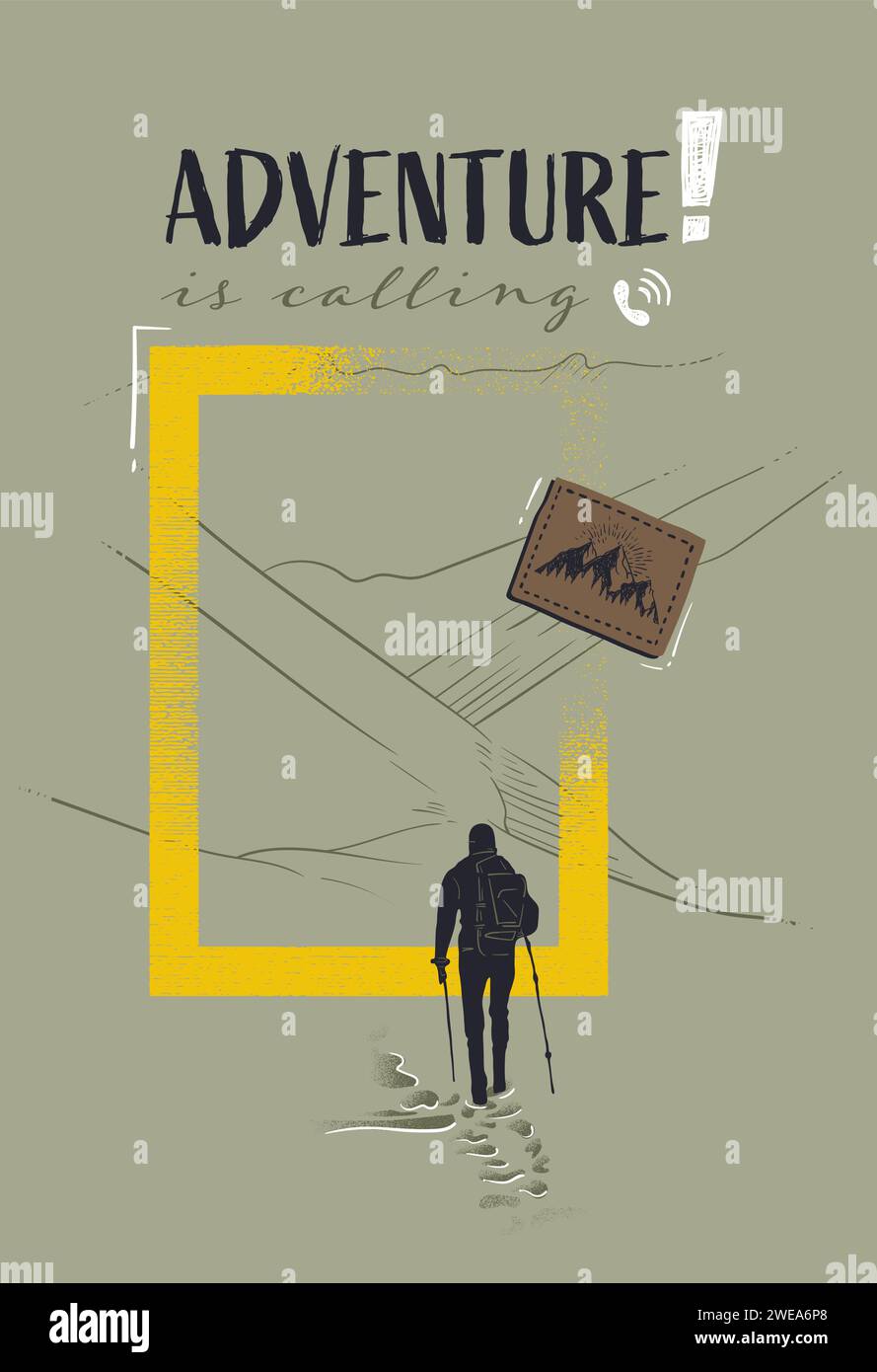 Walk trekking Stock Vector Images - Alamy