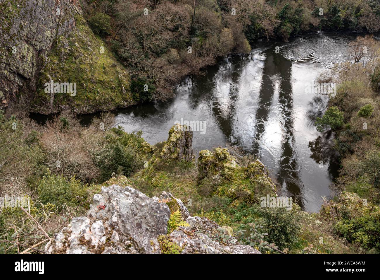 A Ponte Ulla, Spain. The river Ulla as it passes through Vedra Stock ...