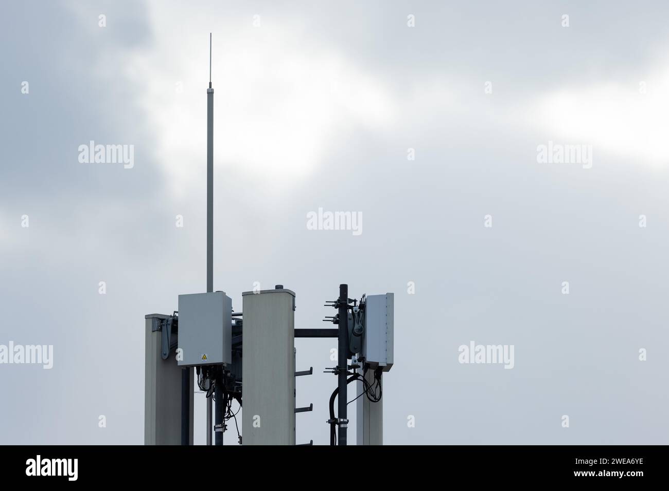 Duesseldorf, Germany. 24th Jan, 2024. A mobile phone mast of the telecommunications company ...