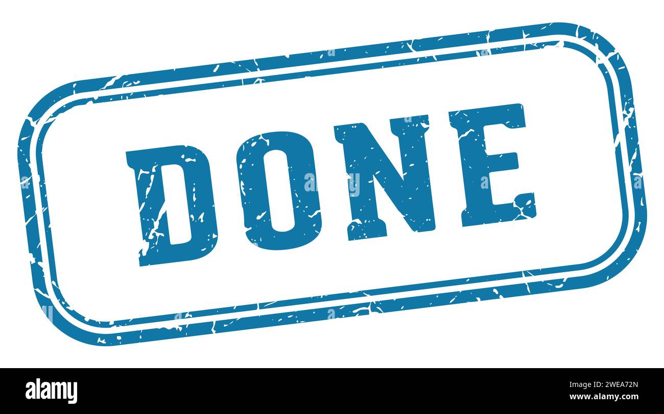 done stamp. done rectangular stamp isolated on white background Stock ...