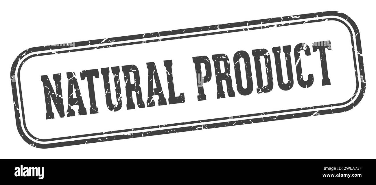natural product stamp. natural product rectangular stamp isolated on ...