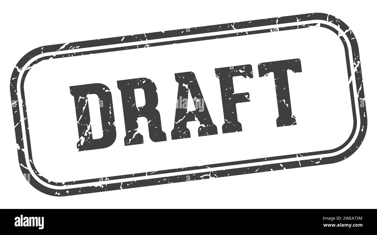draft stamp. draft rectangular stamp isolated on white background Stock Vector Image & Art - Alamy