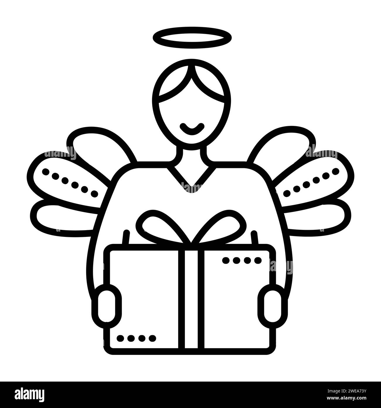 Gift box wings on Stock Vector Images - Alamy
