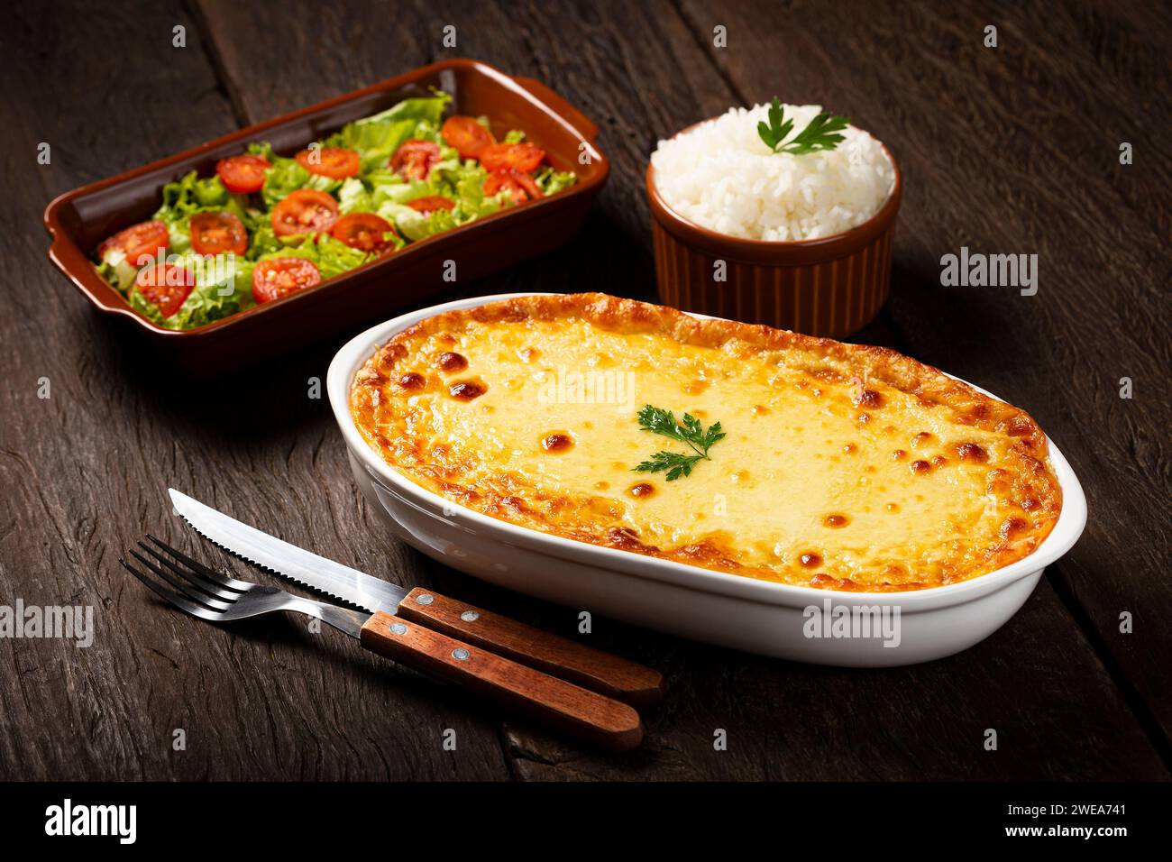 Shepherd's Pie (escondidinho). Typical Brazilian food Stock Photo - Alamy