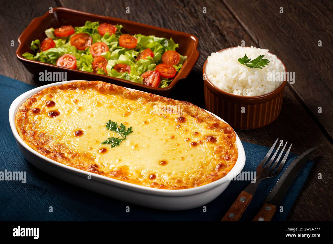 Shepherd's Pie (escondidinho). Typical Brazilian food Stock Photo - Alamy