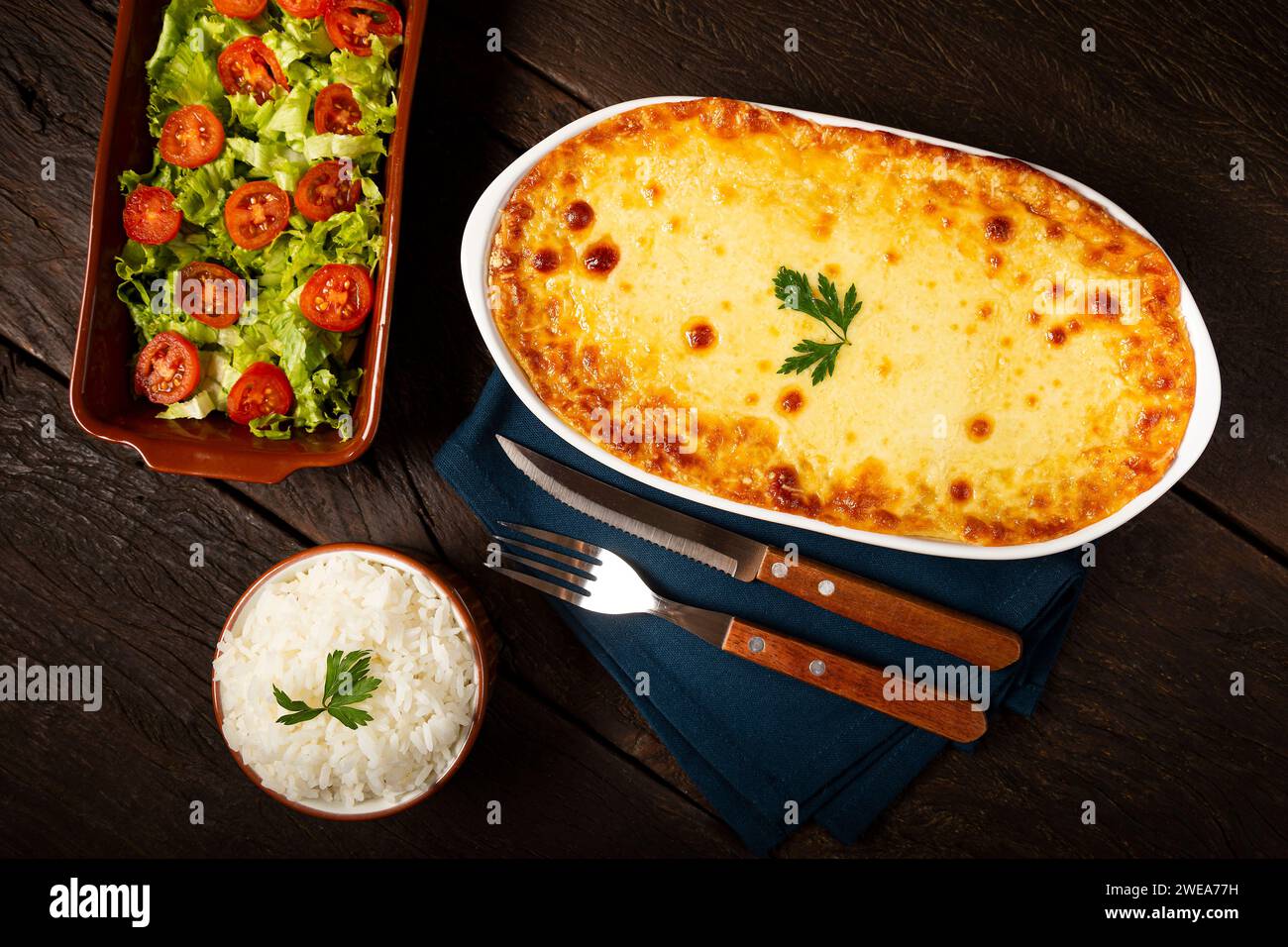 Shepherd's Pie (escondidinho). Typical Brazilian food Stock Photo - Alamy