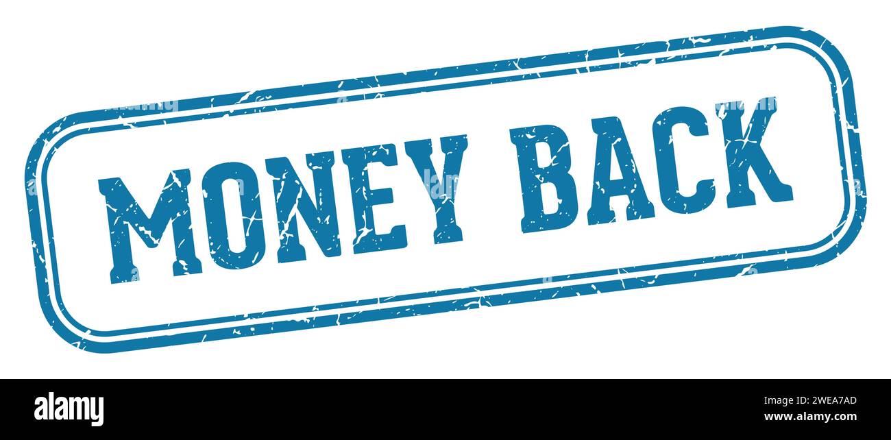 money back stamp. money back rectangular stamp isolated on white ...