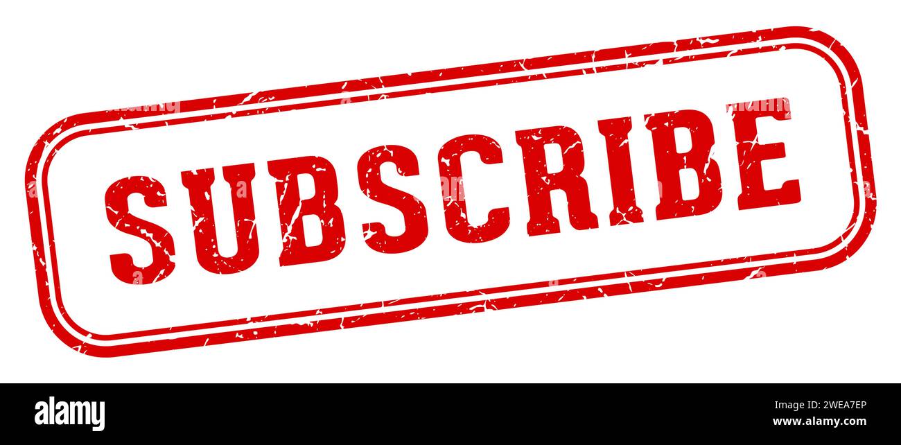 subscribe stamp. subscribe rectangular stamp isolated on white ...