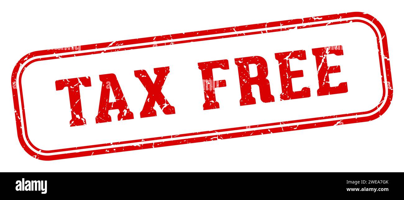 tax free stamp. tax free rectangular stamp isolated on white background ...