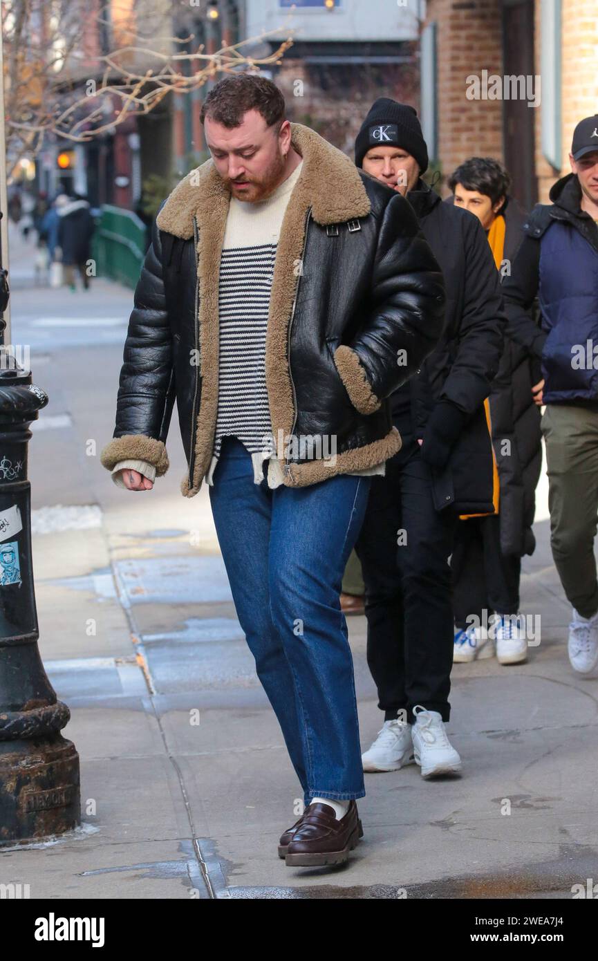 Singer Sam Smith seen out in New York City Featuring: Sam Smith Where ...