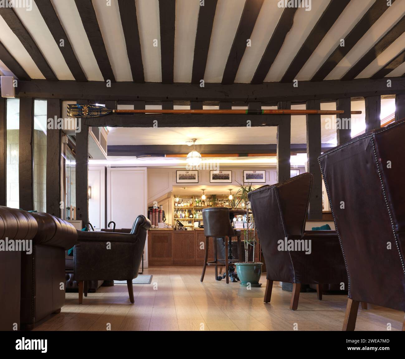 Bar and café at Christ College, University of Cambridge, England Stock ...