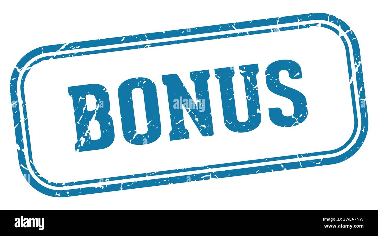 bonus stamp. bonus rectangular stamp isolated on white background Stock ...