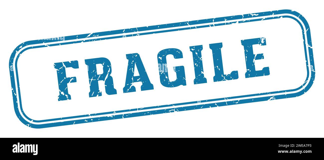 fragile stamp. fragile rectangular stamp isolated on white background ...