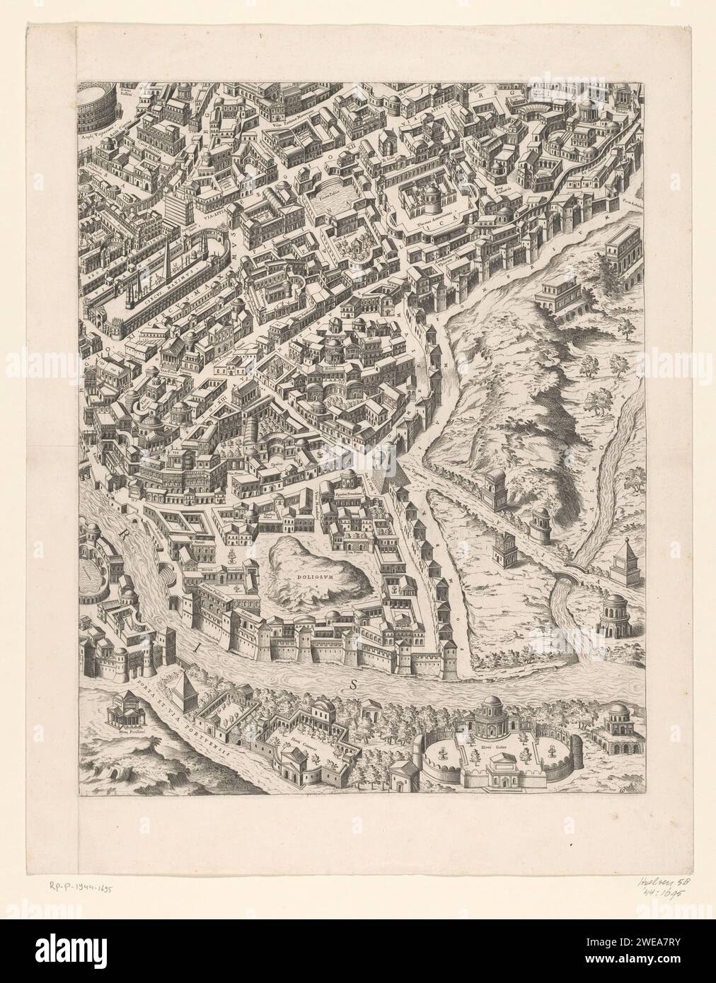 Map of Rome in Roman times (seventh part), Etienne Dupérac, 1639 - 1691 ...