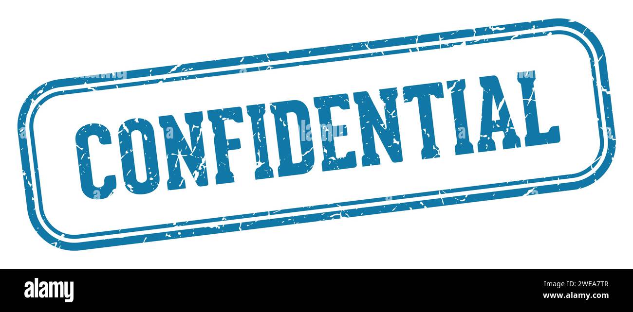 confidential stamp. confidential rectangular stamp isolated on white ...