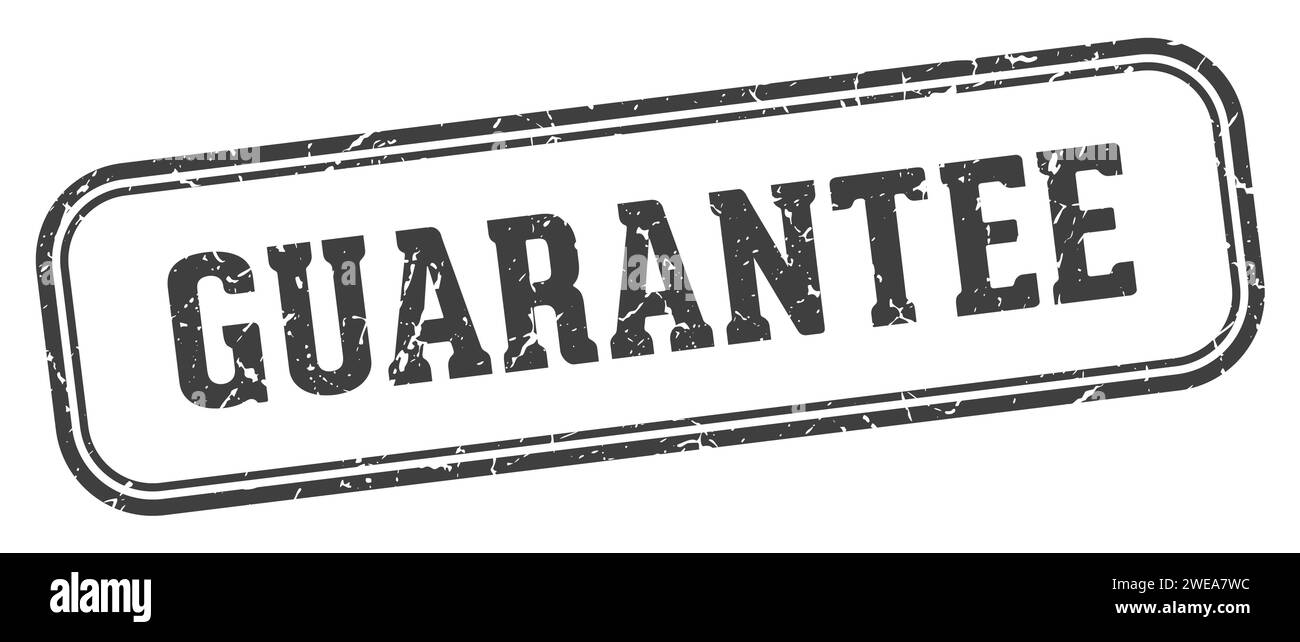 guarantee stamp. guarantee rectangular stamp isolated on white ...