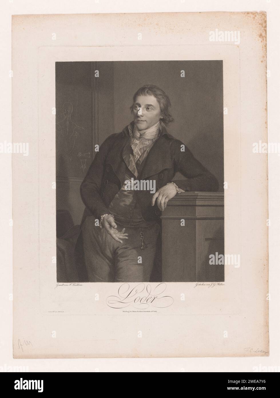 PortraT van Justus Christian von Loder, Johann Gotthard Müller, anus ...