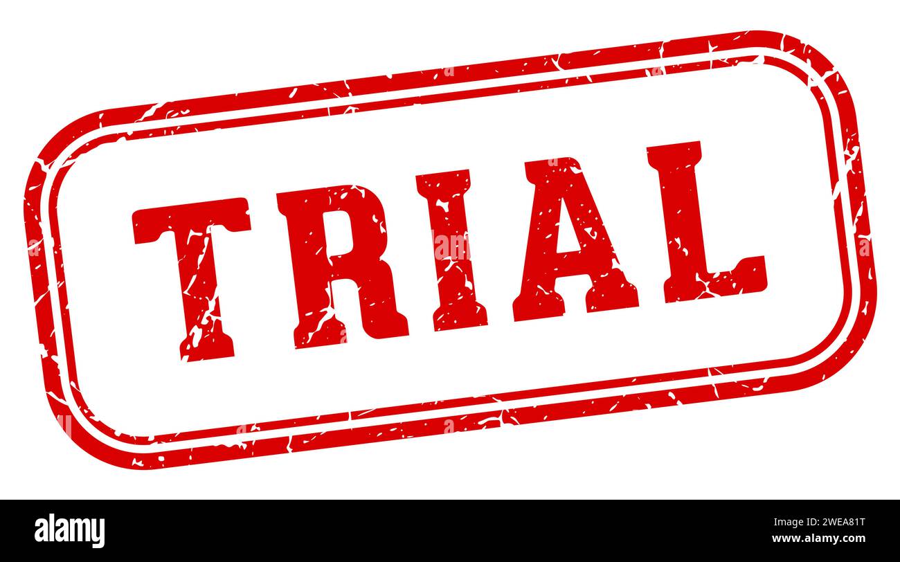 trial stamp. trial rectangular stamp isolated on white background Stock ...